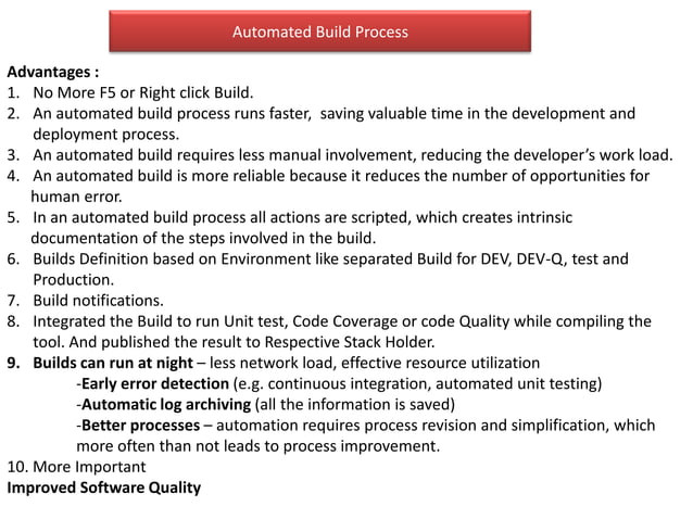 Automated Build using teamcity | PPTX