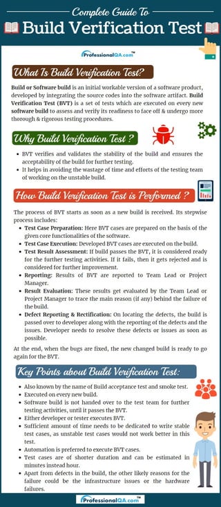 Build verification Test: Step By Step Guide | PDF