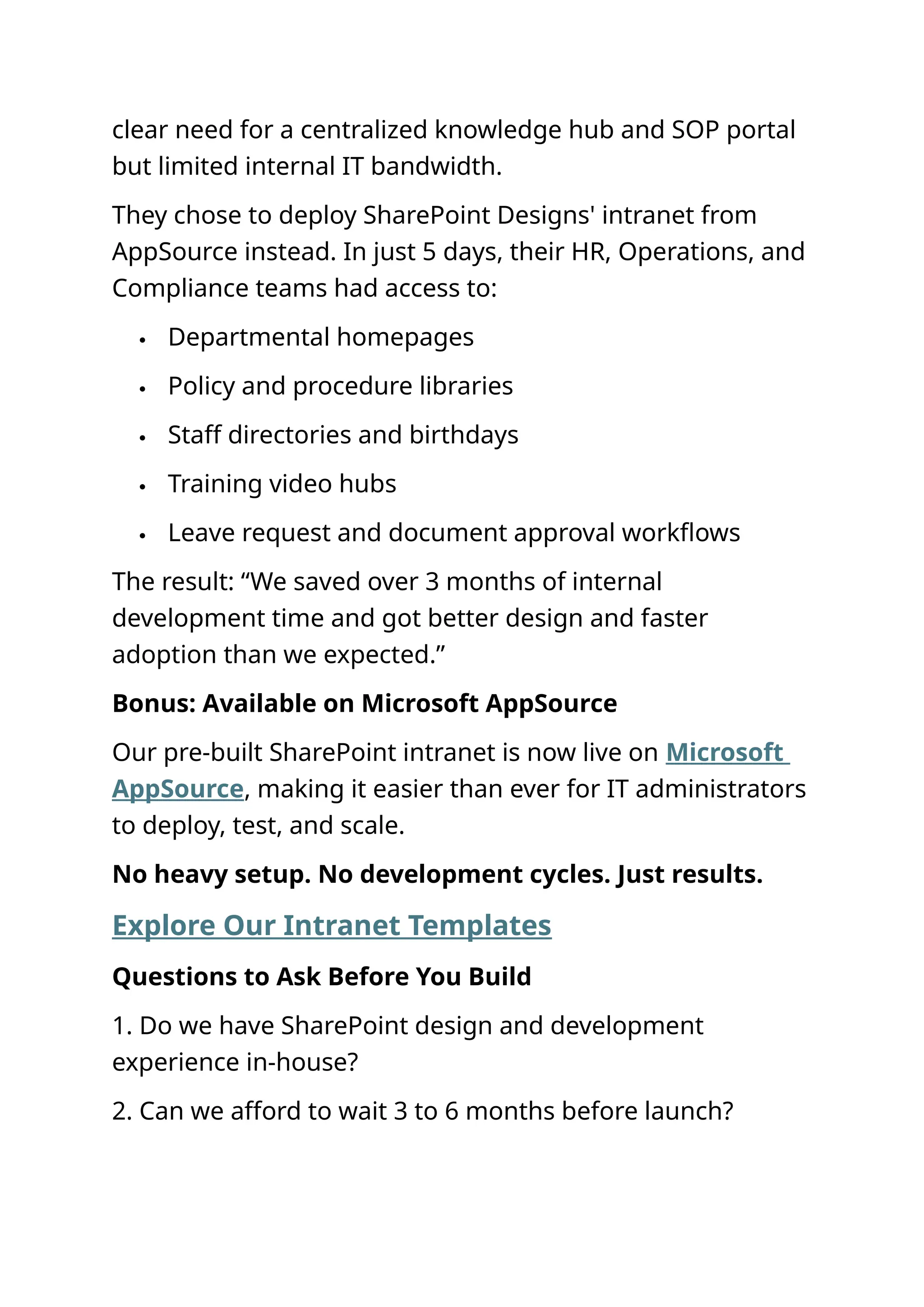 Build vs Buy: What’s the Smartest Way to Launch a SharePoint Intranet ...