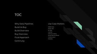Build vs buy : data pipeline - approach | PPT