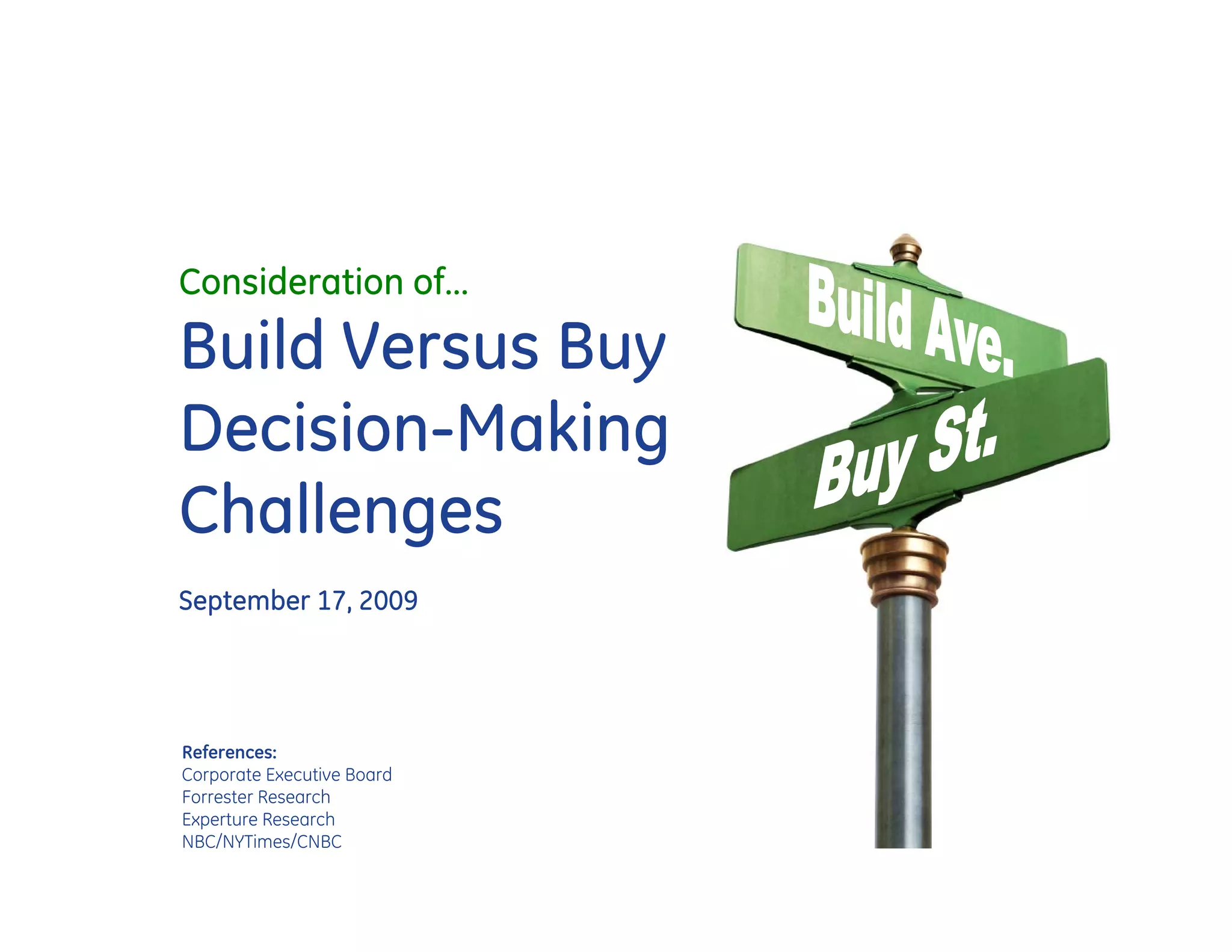 Build vs Buy Strategy | PDF