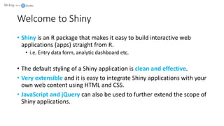 Build web apps with R | PPTX | Computer Software and Applications | Computing