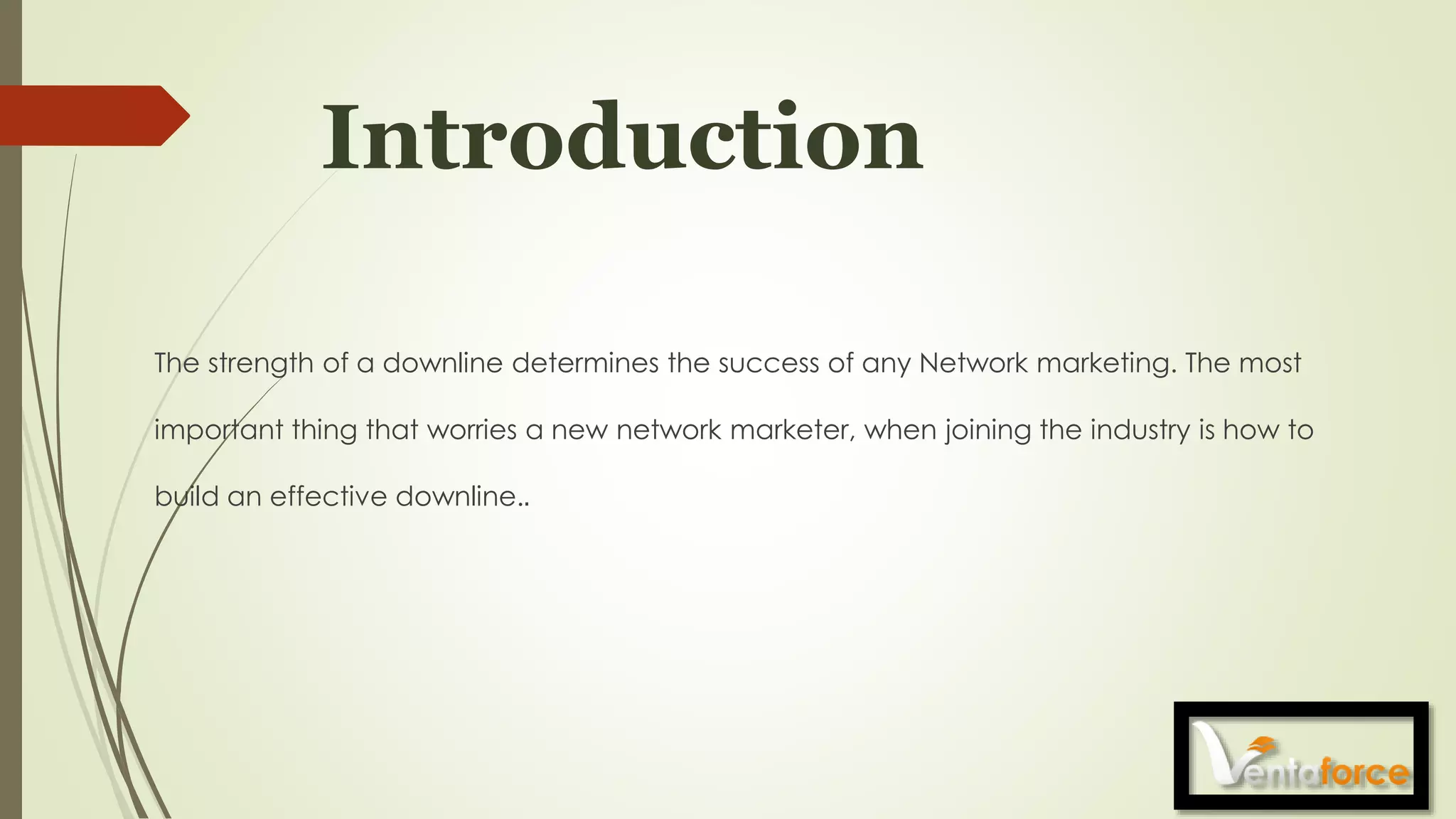 Downline Building strategy in MLM Business | PPTX