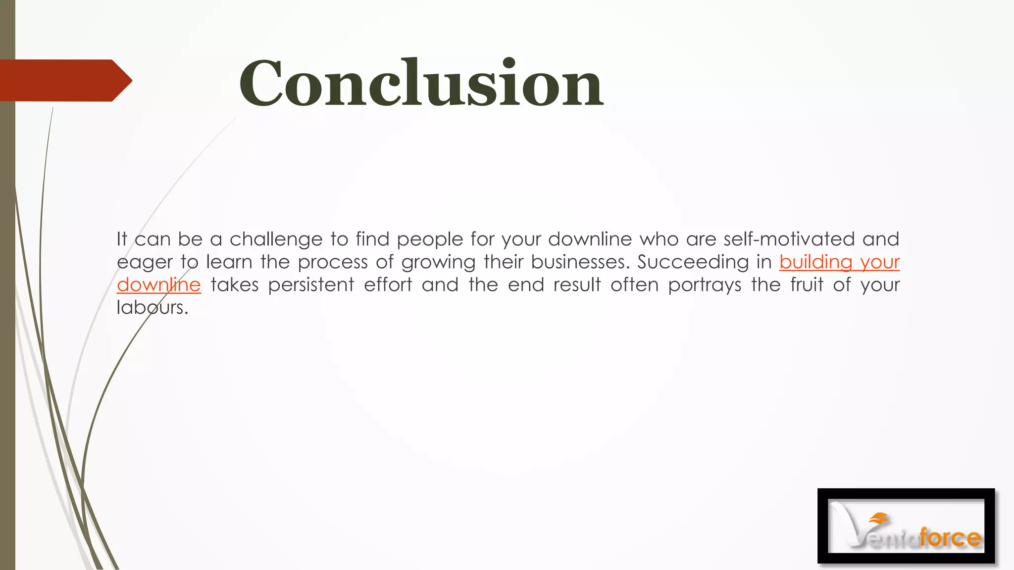 Downline Building strategy in MLM Business | PPTX