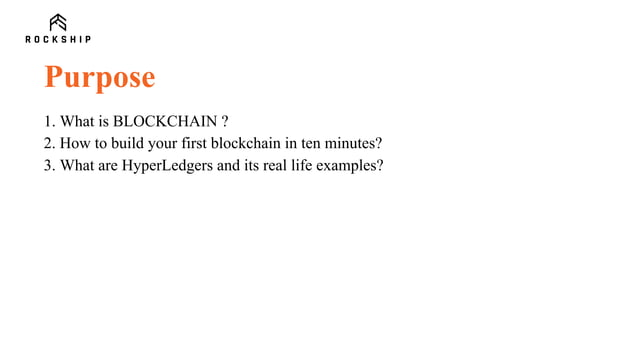 Build your first blockchain | PPT