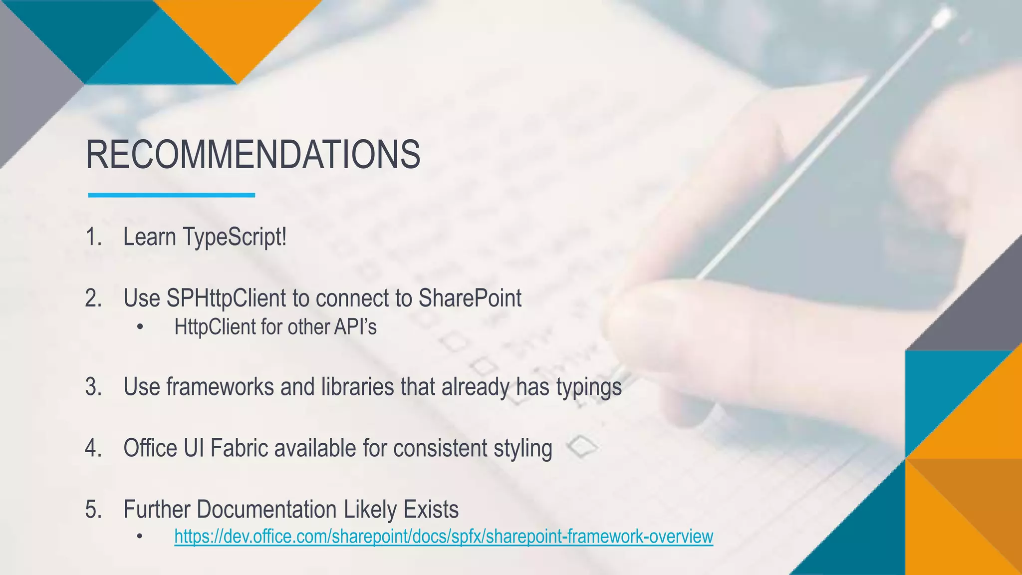 Build Your First SharePoint Framework Webpart | PPT