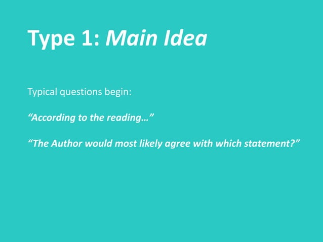 7 Types of Critical Reading Questions | PPT
