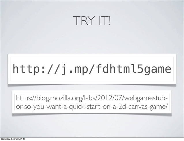 Build your own game with html5 | PPT