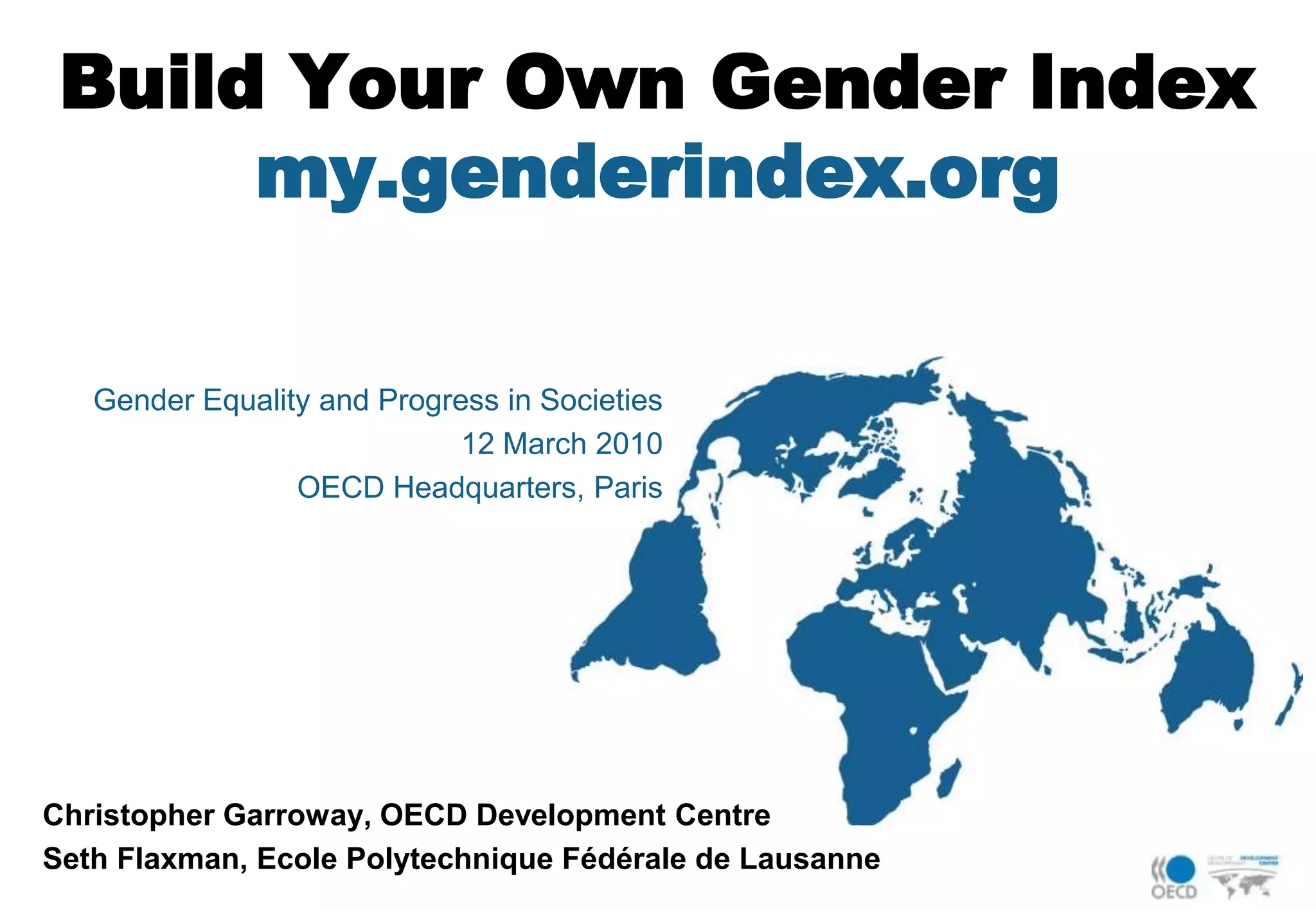 Build Your Own Gender Index: my.genderindex.org