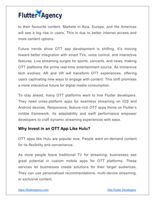 Build Your Own OTT App Like Hulu | Video Streaming Apps | PDF