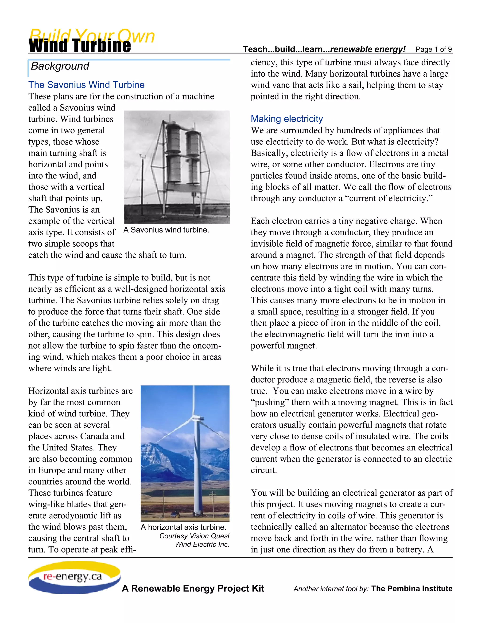 Build your own wind turbine | PDF