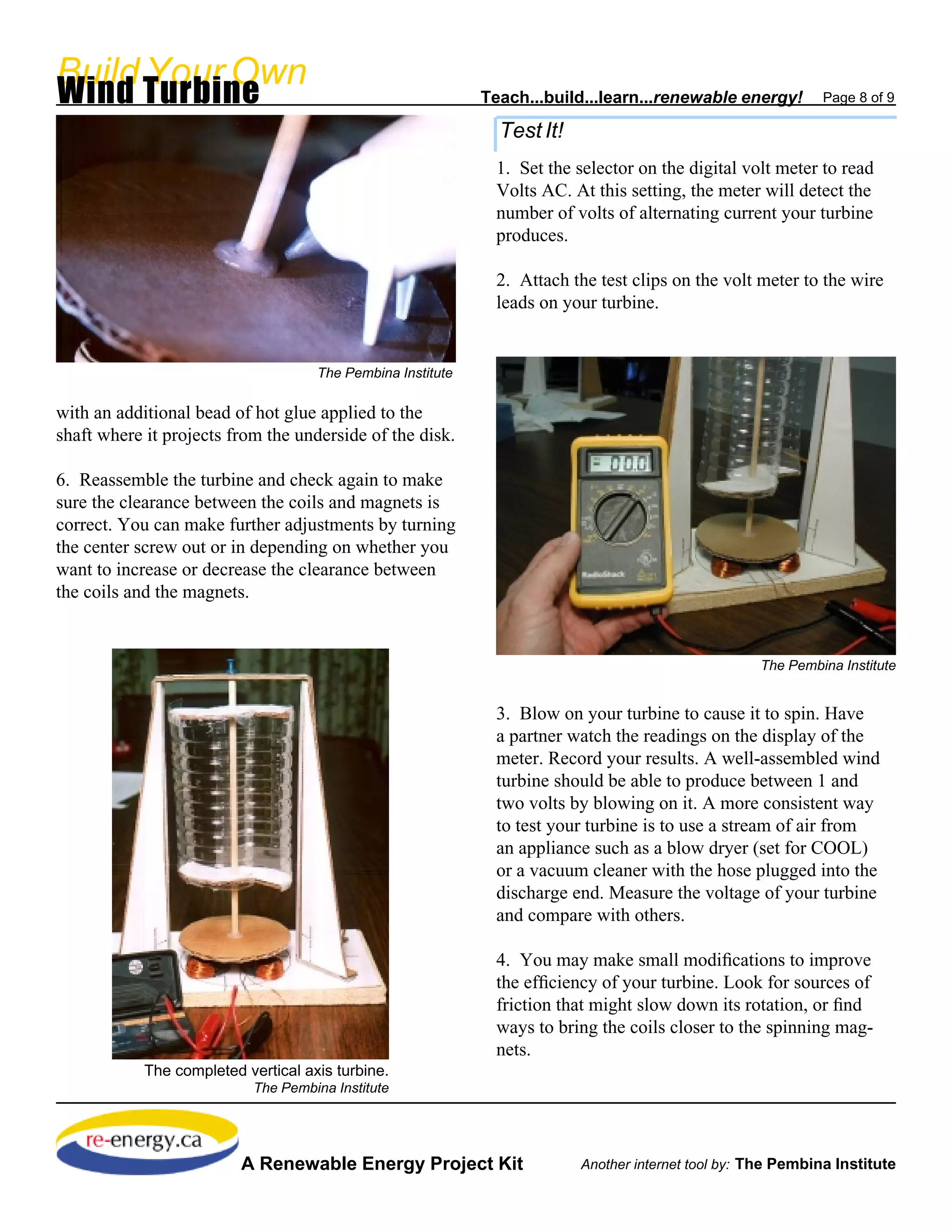 Build your own wind turbine | PDF