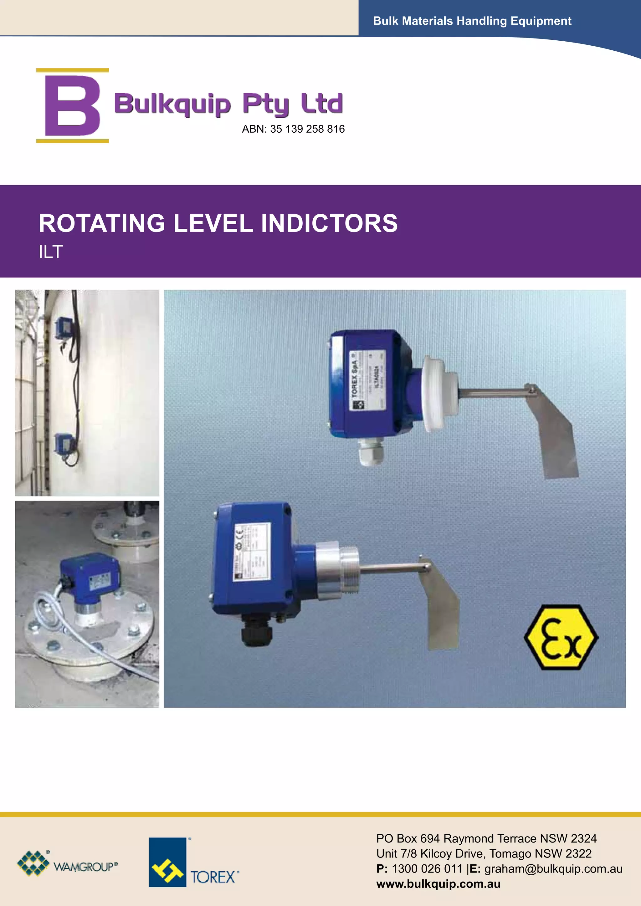 Builkquip ILT Paddle Level Indicator Brochure | PDF