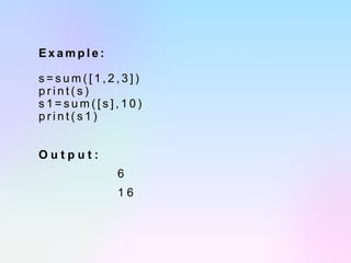 Built-In-function python basics pre defined function | PPTX