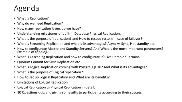 Built in physical and logical replication in postgresql-Firat Gulec | PPT