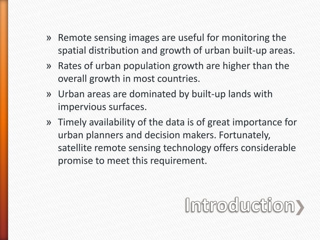 Built up area demarcation using NDBI | PPTX | Geography | Science