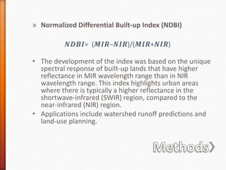 Built up area demarcation using NDBI | PPTX