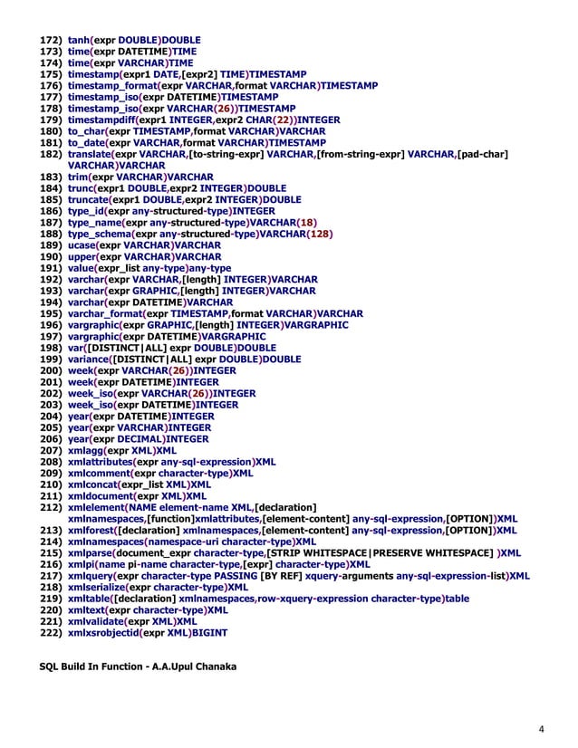 Sql Server Built In Function Pdf
