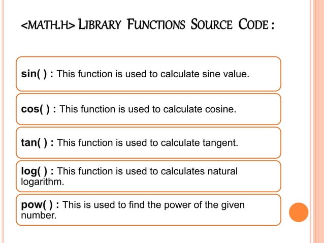 Built in function | PPTX | Programming Languages | Computing