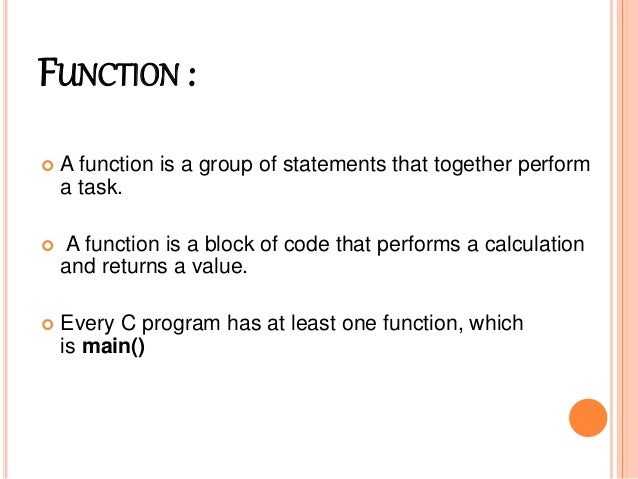 Built in function