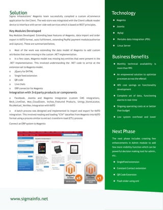A Magento eCommerce Solution_Sigma Infosolutions | PDF