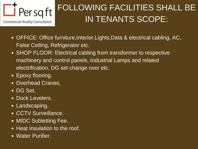 Built to suite 01 1,37,640 sqft, MIDC phase ii, chakan. | PDF