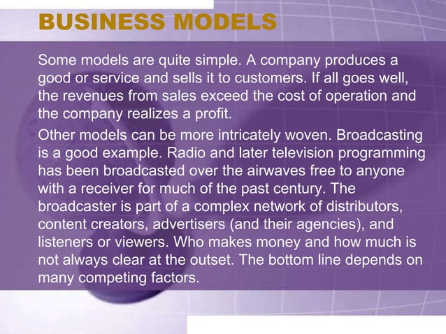 Business models | PPT