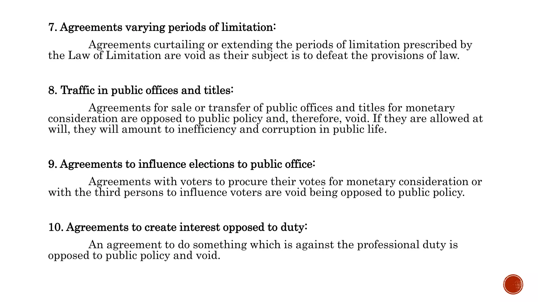 Agreement opposed to public policy | PPTX