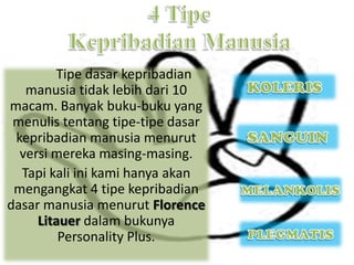 4 Tipe Kepribadian Manusia | PPTX