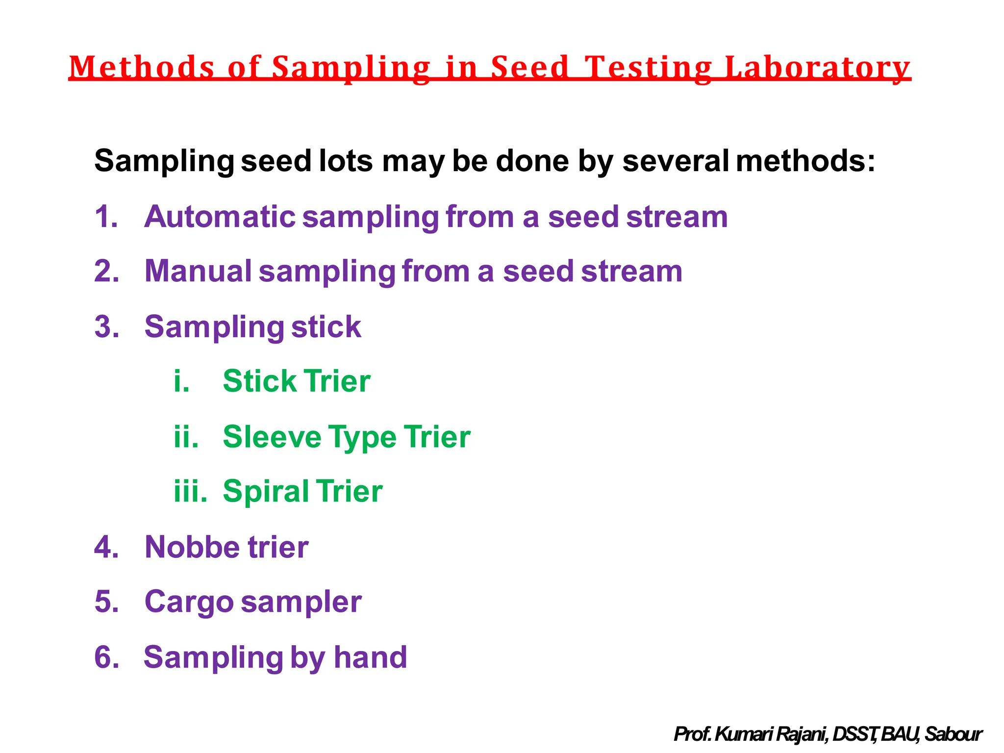 Seed sampling | PPTX