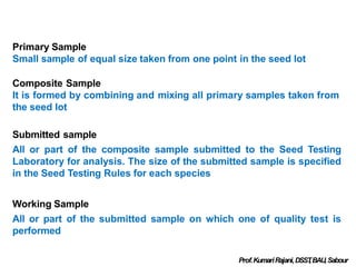Seed sampling | PPTX