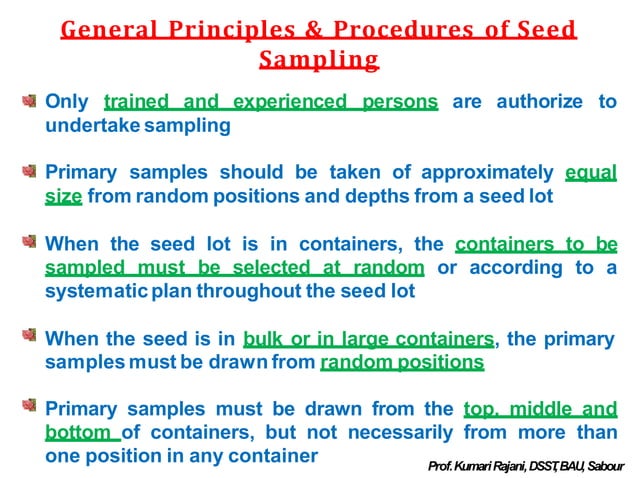 Seed sampling | PPTX