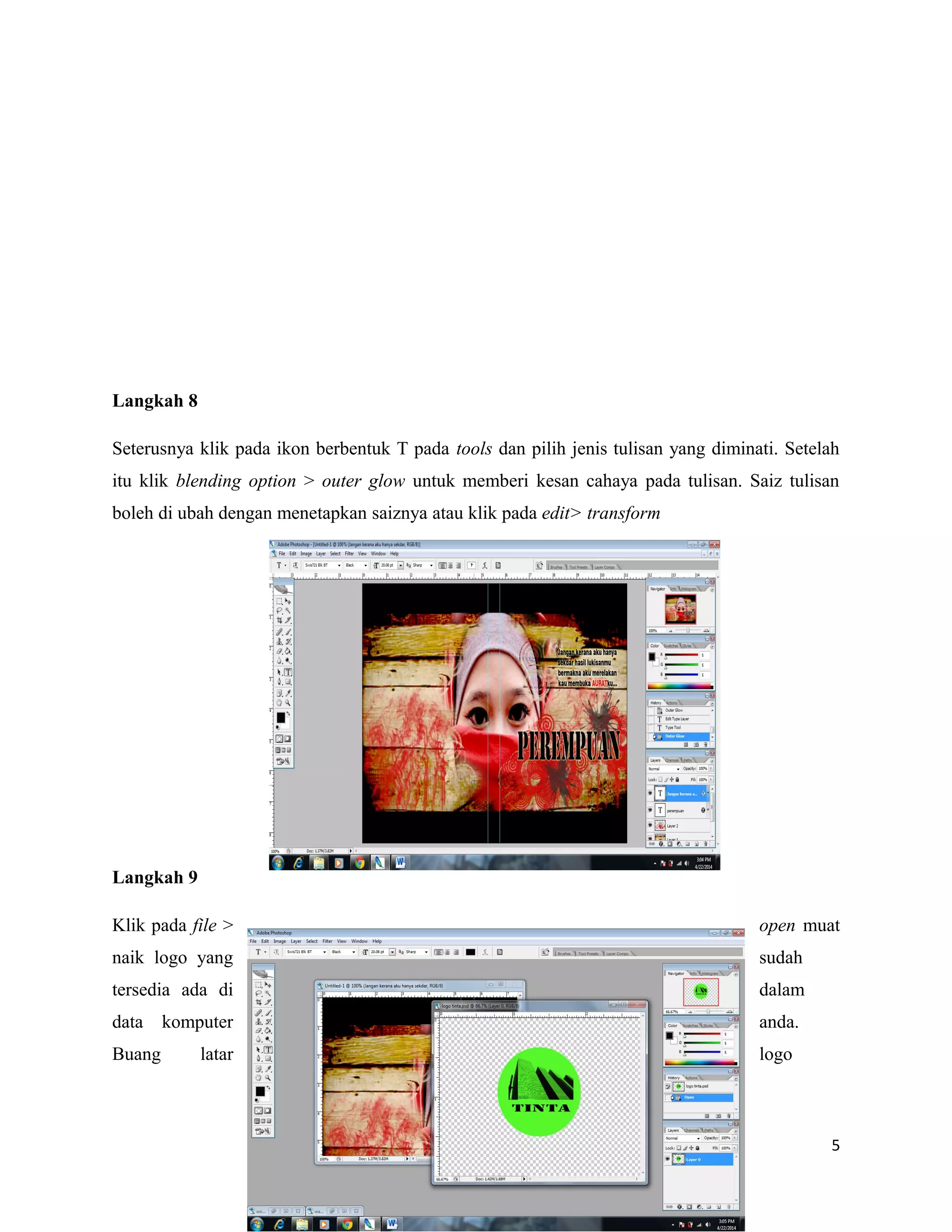 proses membuat cover buku | DOC
