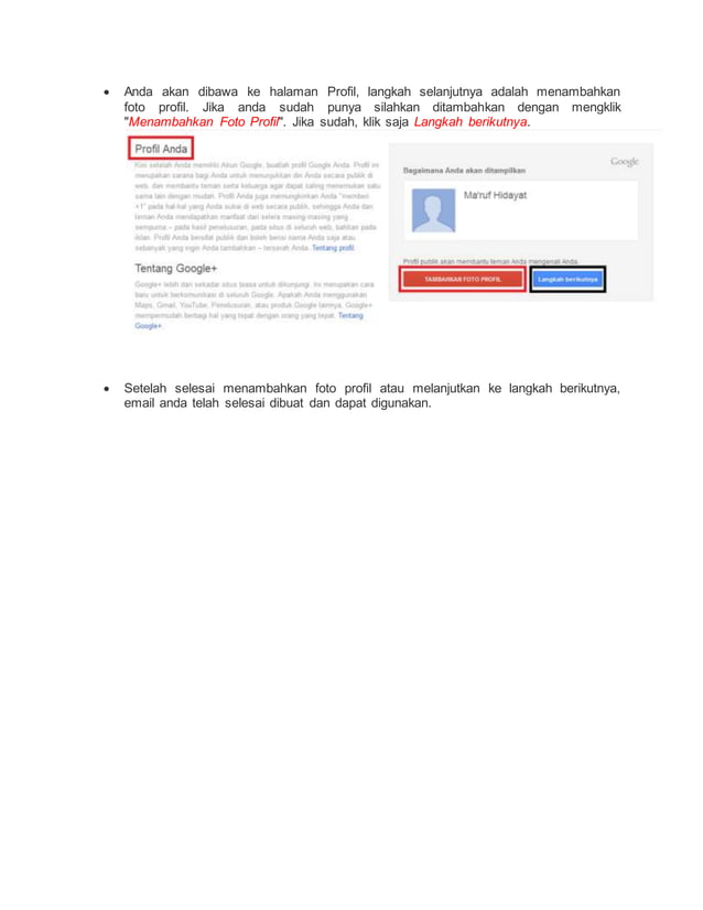 Cara Membuat akun gmail | PDF