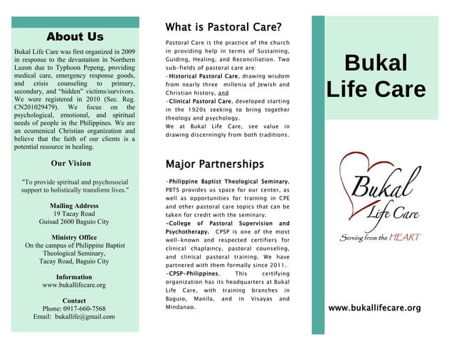 Bukal Life Care Brochure | PPT