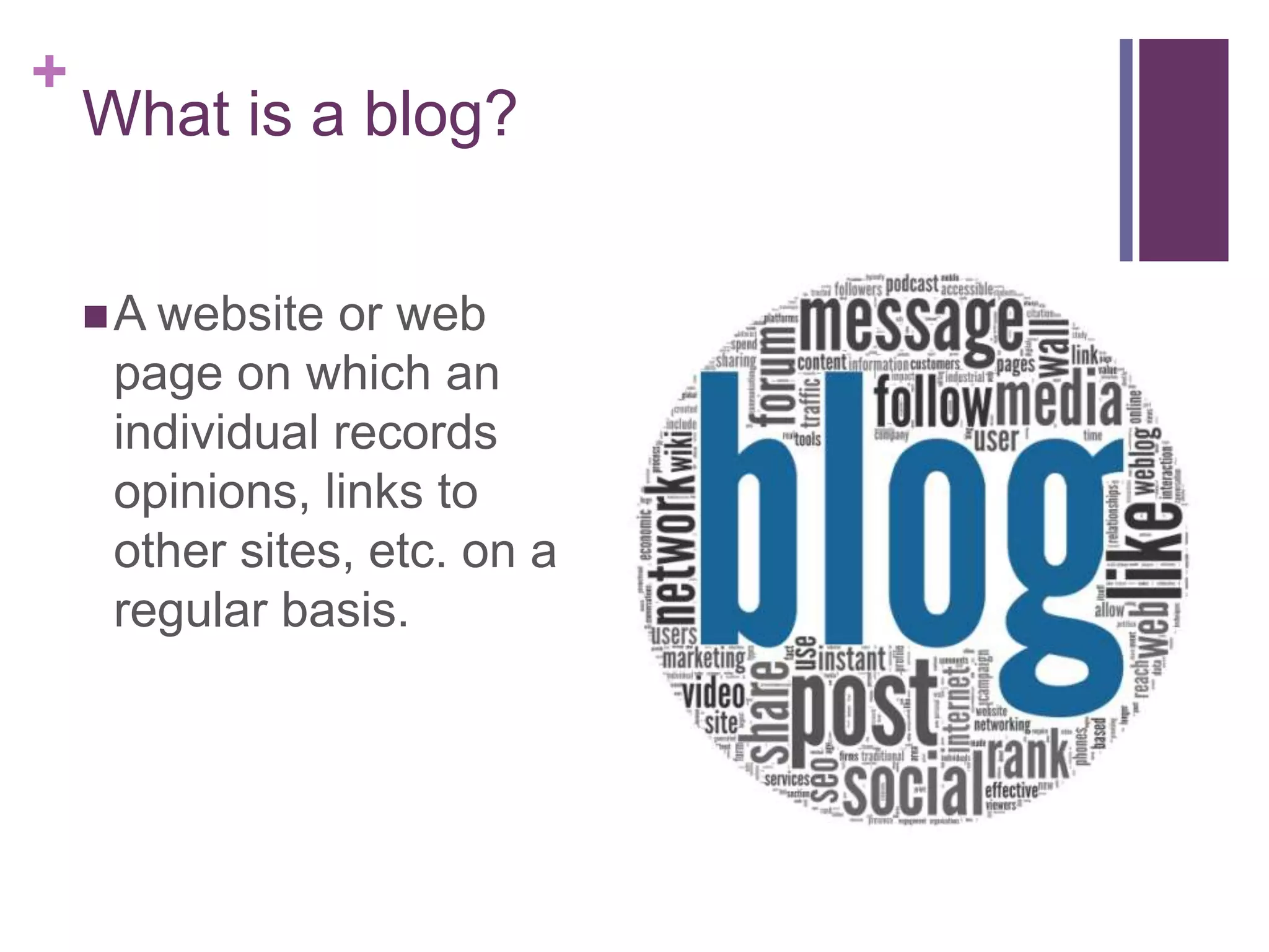 BLG101: Introduction to Blogging | PPTX
