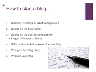 BLG101: Introduction to Blogging | PPTX