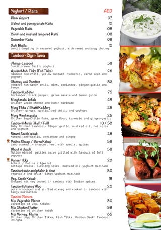 Bukhara restaurant menu | PDF