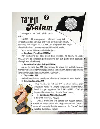 Buklet kalam upi | PDF