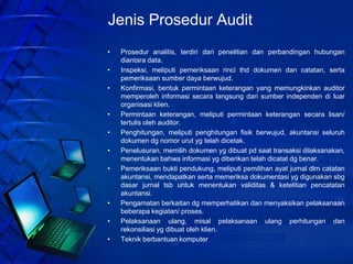 Bukti Audit, Tujuan Audit, Program Audit | PPTX