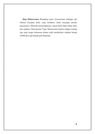 Bukti keberadaan kerajaan kutai | DOCX