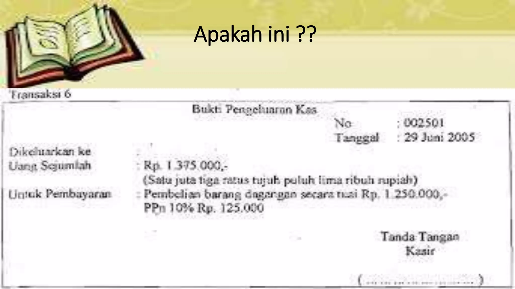 Jenis-Jenis Bukti Transaksi | PPTX