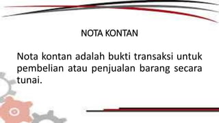 Jenis-Jenis Bukti Transaksi | PPTX