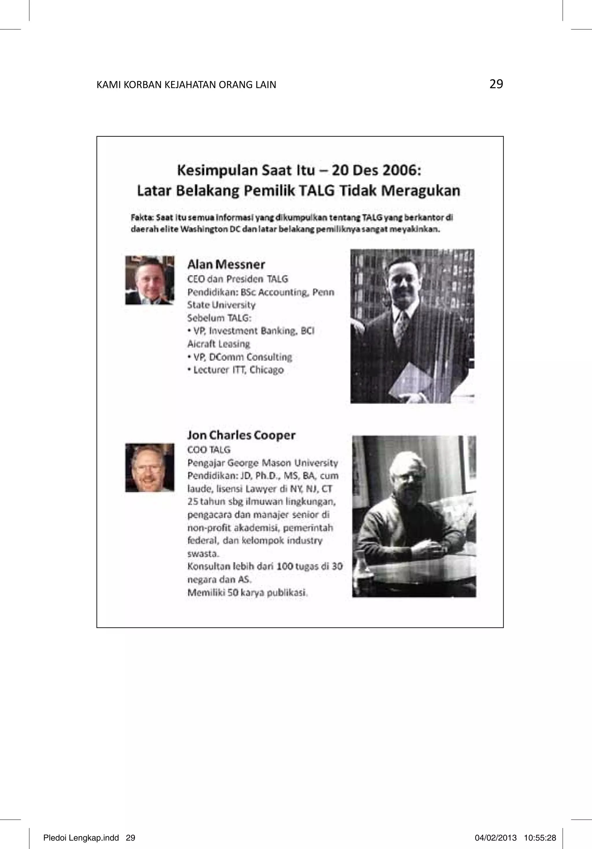 Buku pledoi kami korban kejahatan orang lain oleh hotasi nababan | PDF