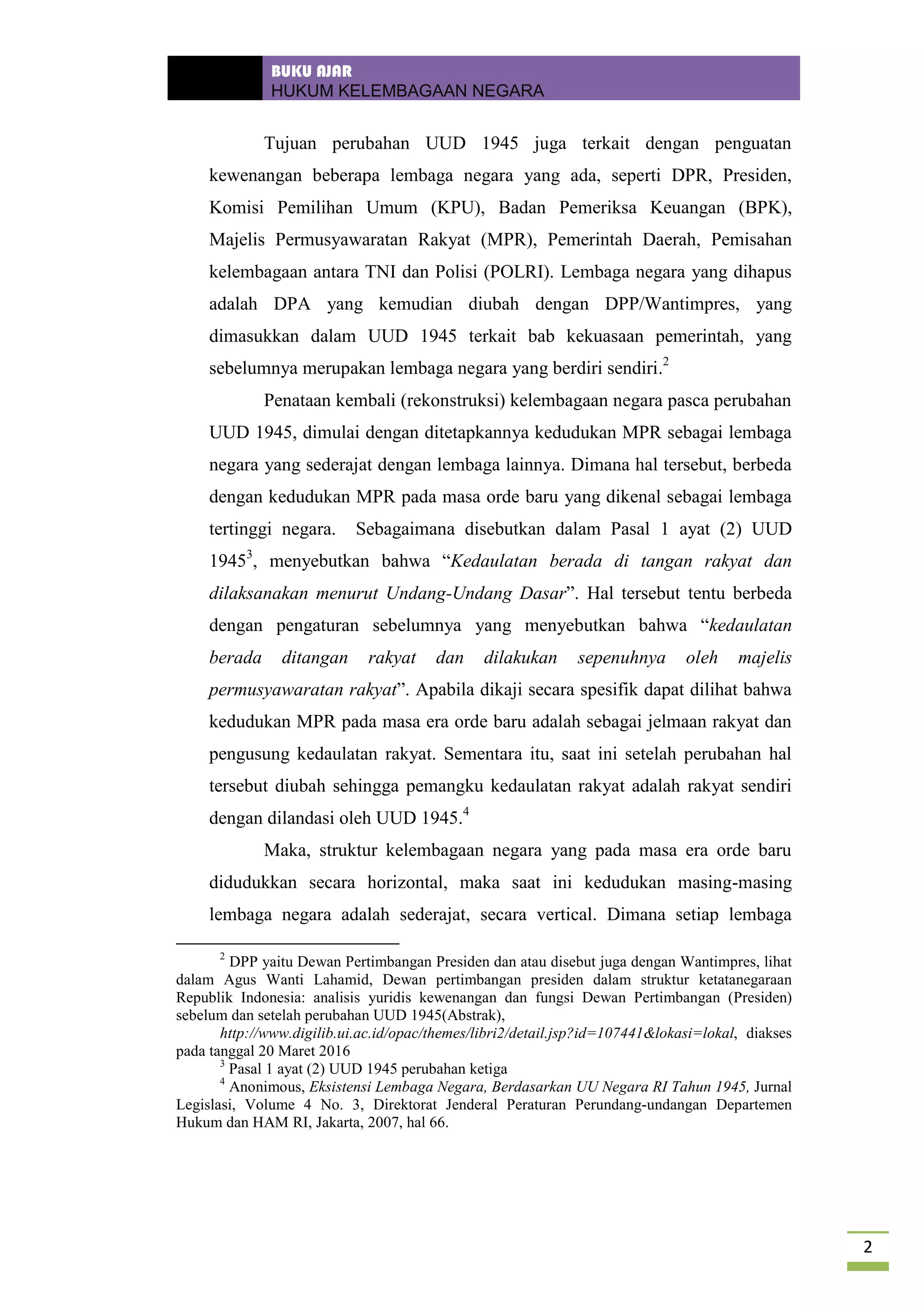 Hukum Kelembagaan Negara | PDF