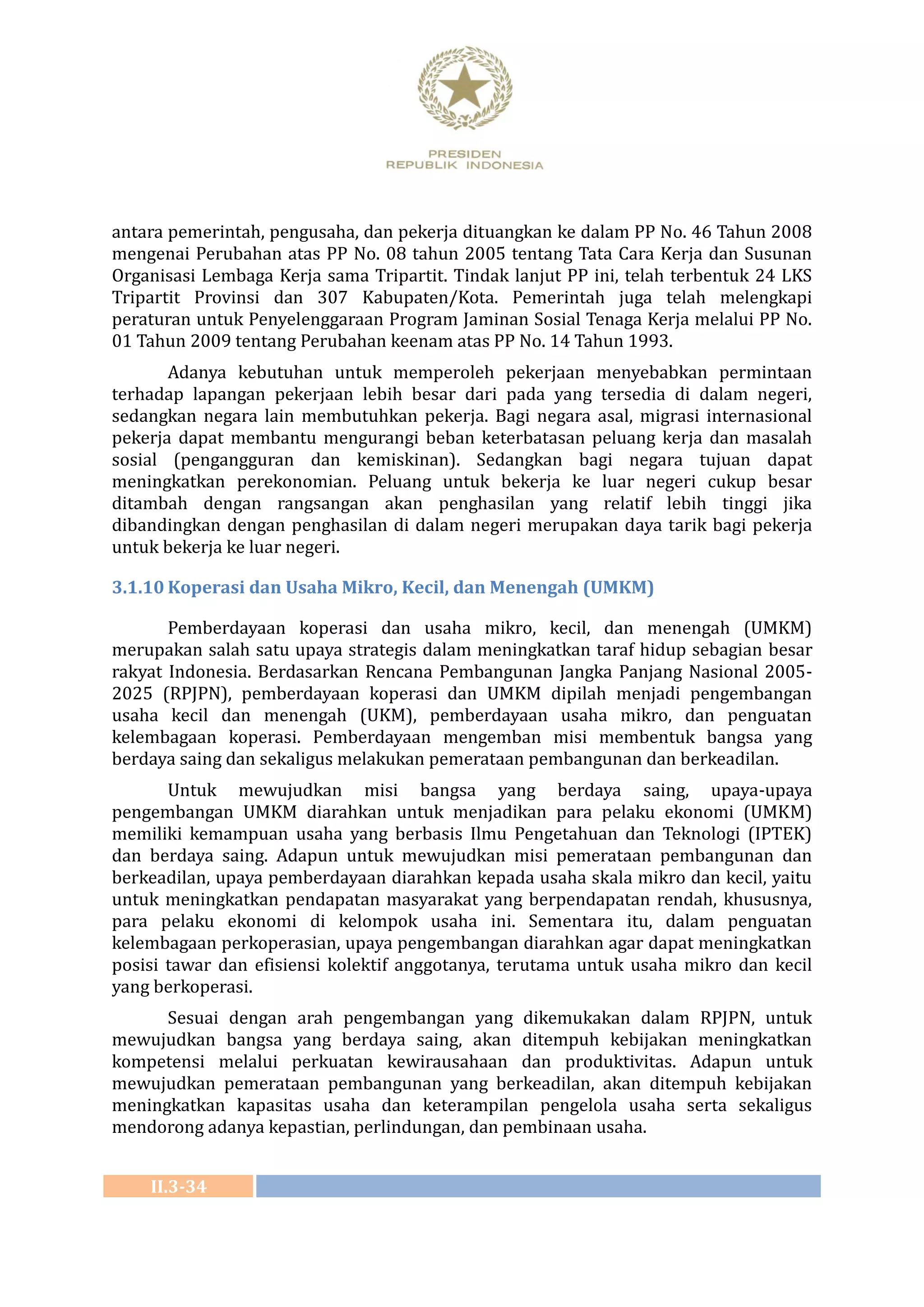 Buku ii-bab-iii rpjmn tahun 2010-2014 | PDF