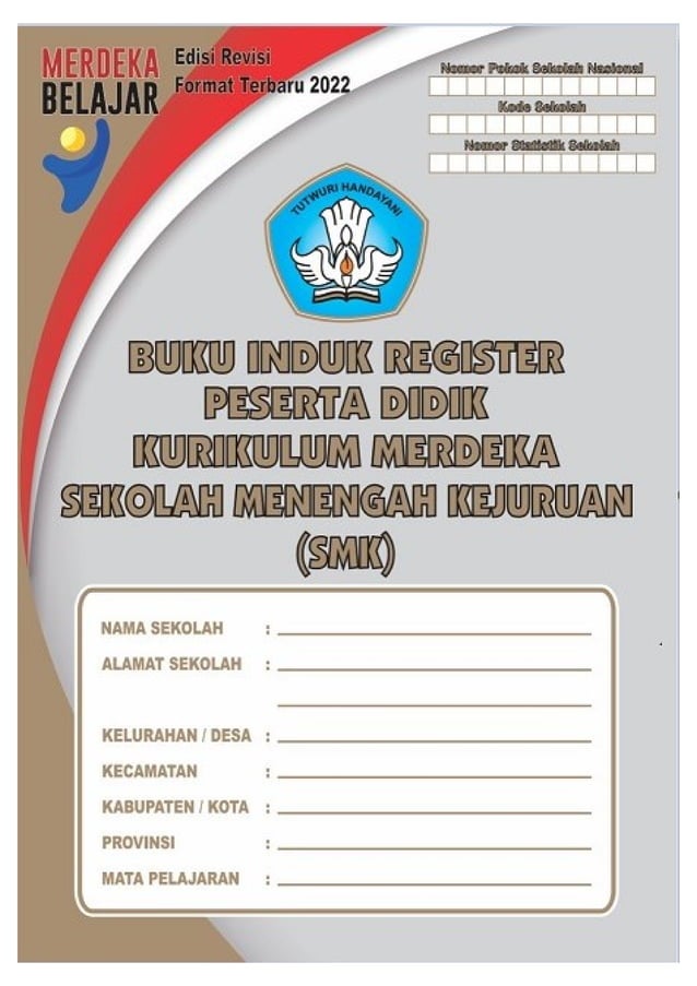 buku induk sd smp sma smk kurikulum merdeka 2023