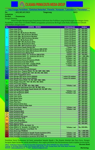 Buku Induk Siswa Perserta Didik (SD) Kurikulum Merdeka 2024 | PDF