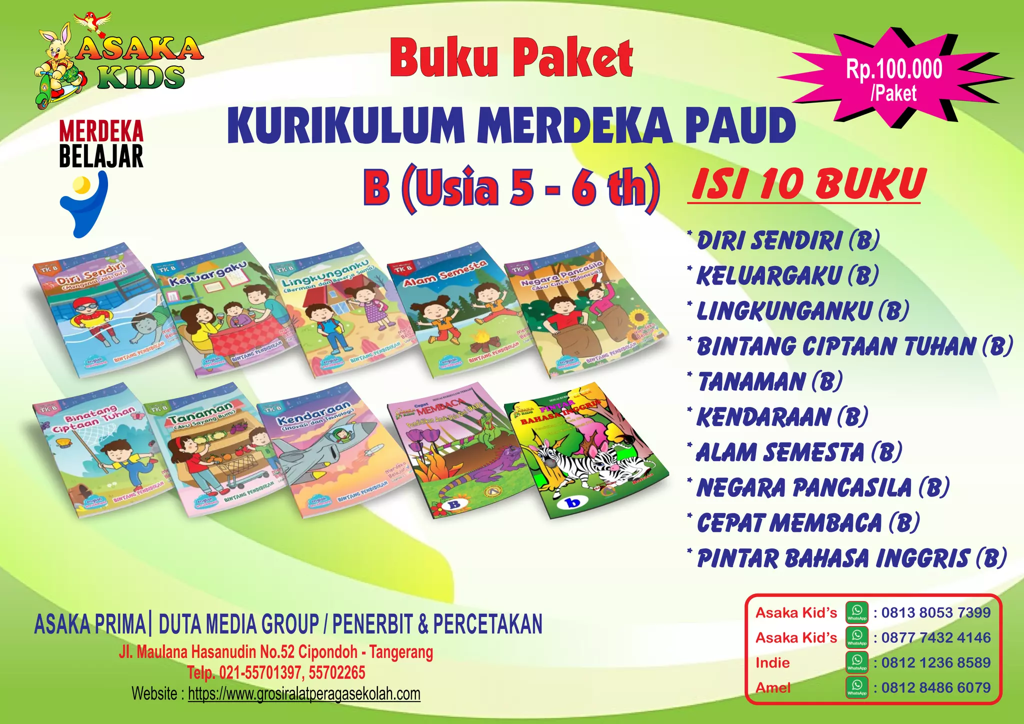 PAKET Buku Kurikulum Merdeka TK dan PAUD 2023 /2024 | PPT