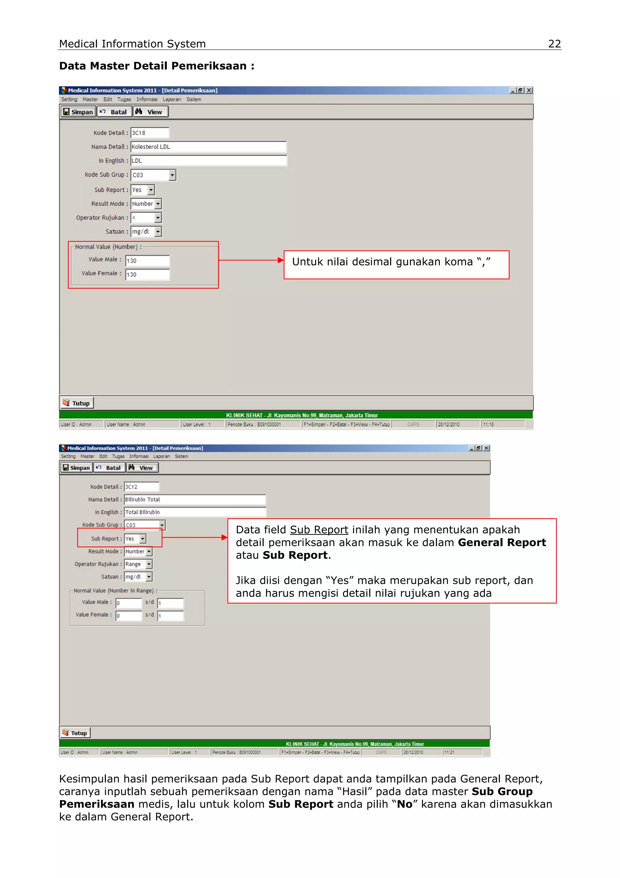 Manual Book Software Klinik & Apotek: Medical Information System (MIS) | PDF